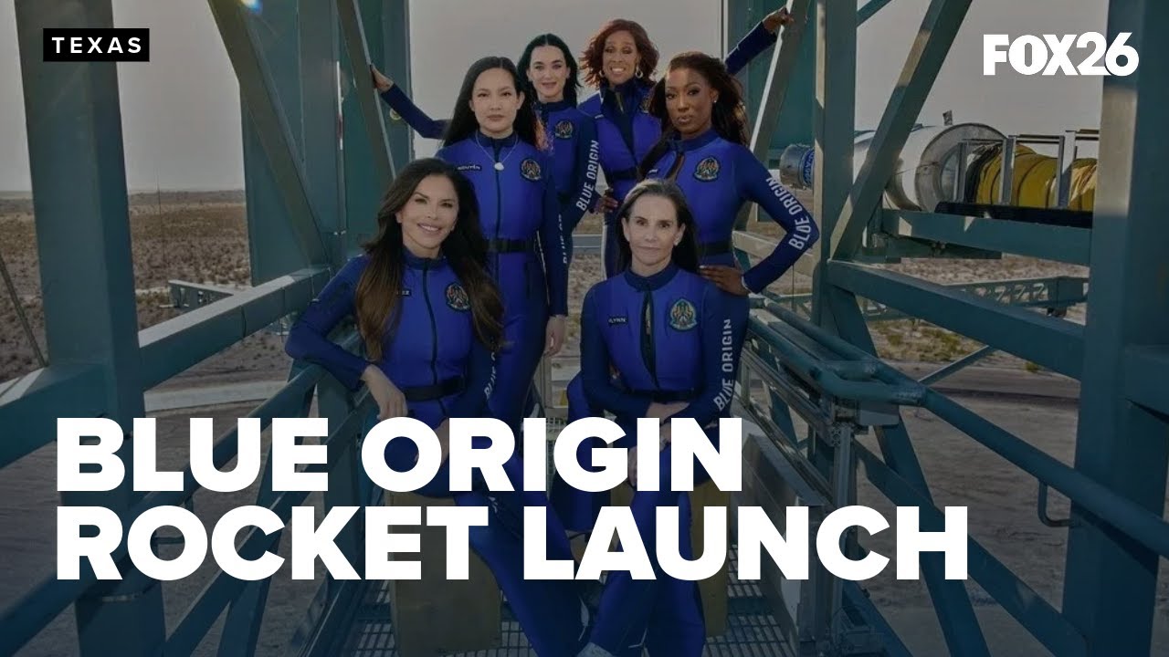 All-female celebrity crew launched into space by Blue Origin - YouTube