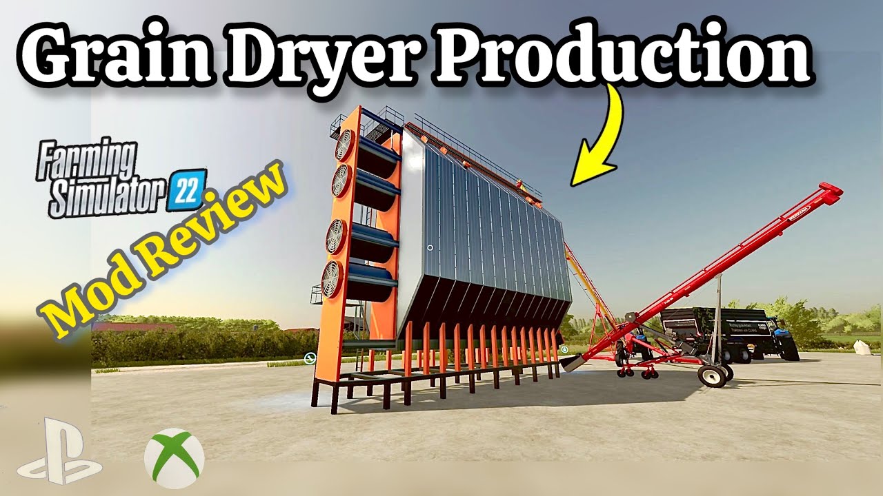 Grain Dryer Production / FS22 mod /PS5 / XBOX / PC - YouTube