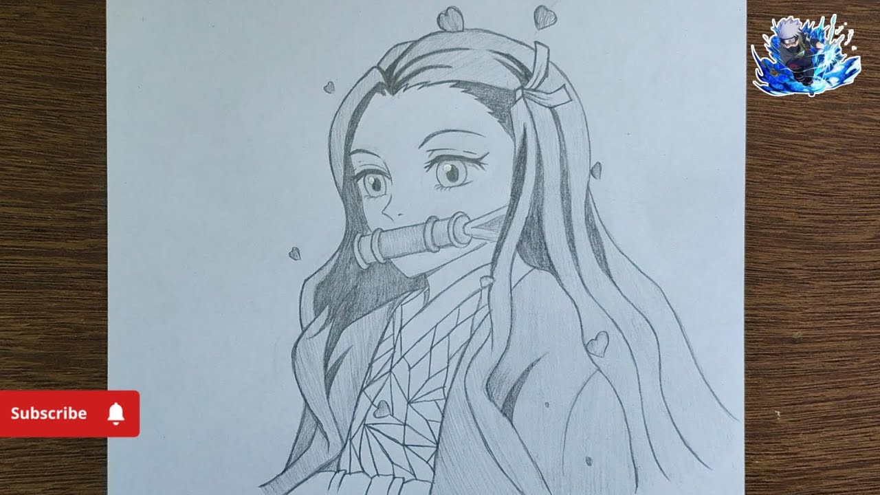 How To Draw Nezuko kamado/ Anime Nezuko kamado drawing step by step ...