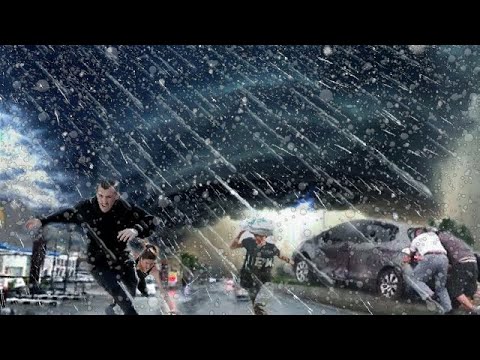 Sky is attacking Canada !! Crazy sudden hail storm hits Toronto