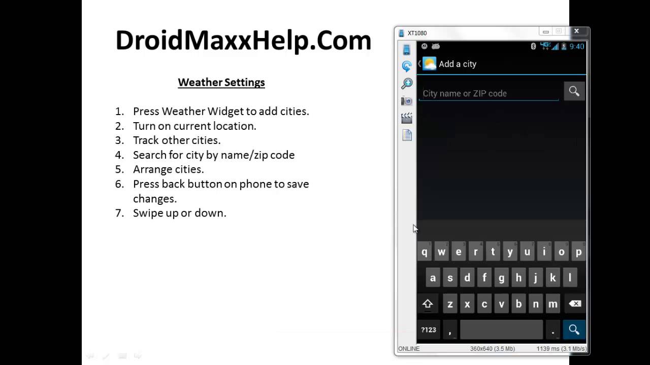 Change the Weather Settings Using the Droid Command Center - Motorola ...
