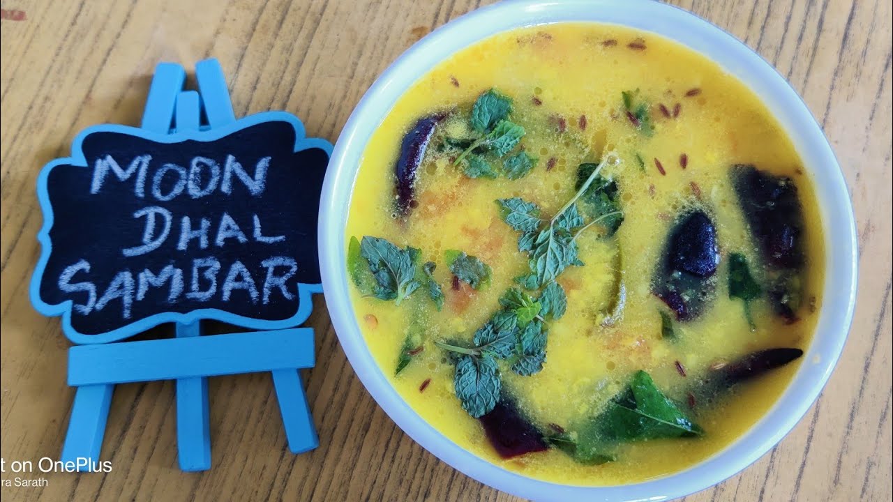 how to make moong dhal sambar for idly and dosa / easy tiffin sambar ...