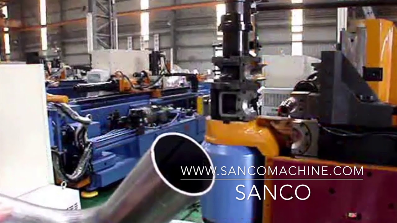 SANCO pipe bending and cutting machine - YouTube