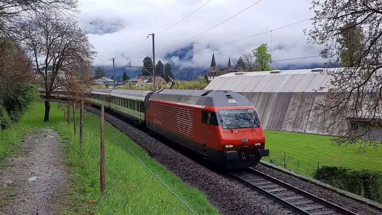 SBB Intercity komt door Interlaken (Zwitserland) - YouTube