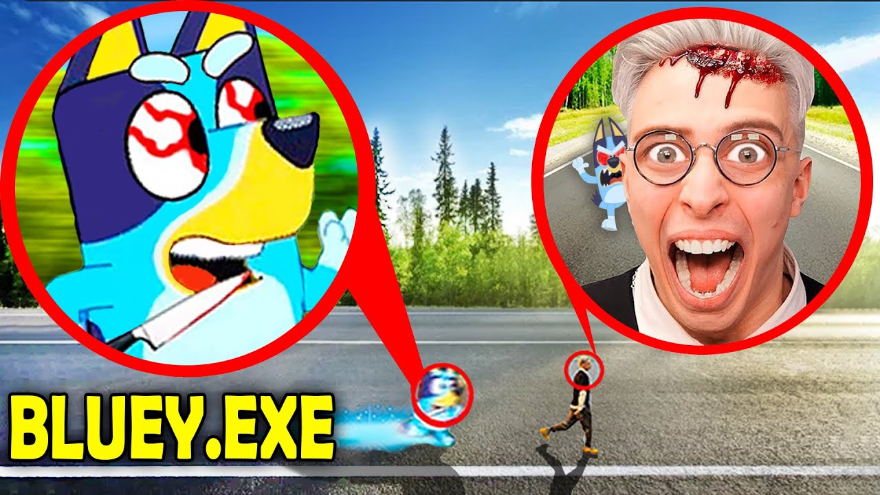DRONE CATCHES BLUEY VS BINGO AND HIS FAMILY ! *they live in the forest ...