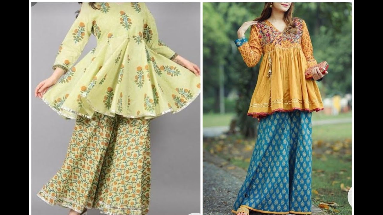 Casual and printed summer short frock design ideas 2023 - YouTube