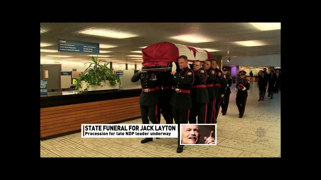 Jack Layton's State Funeral - Part 1 - YouTube