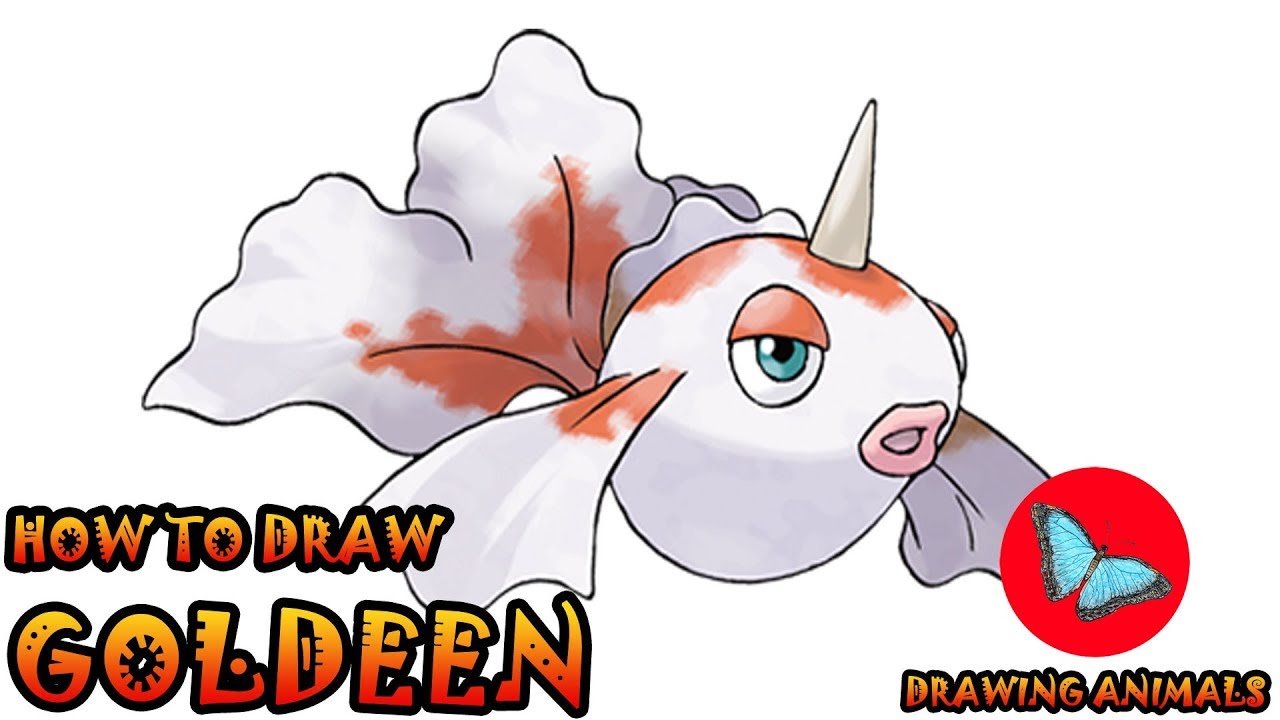 How To Draw Goldeen Pokemon | Drawing Animals - YouTube