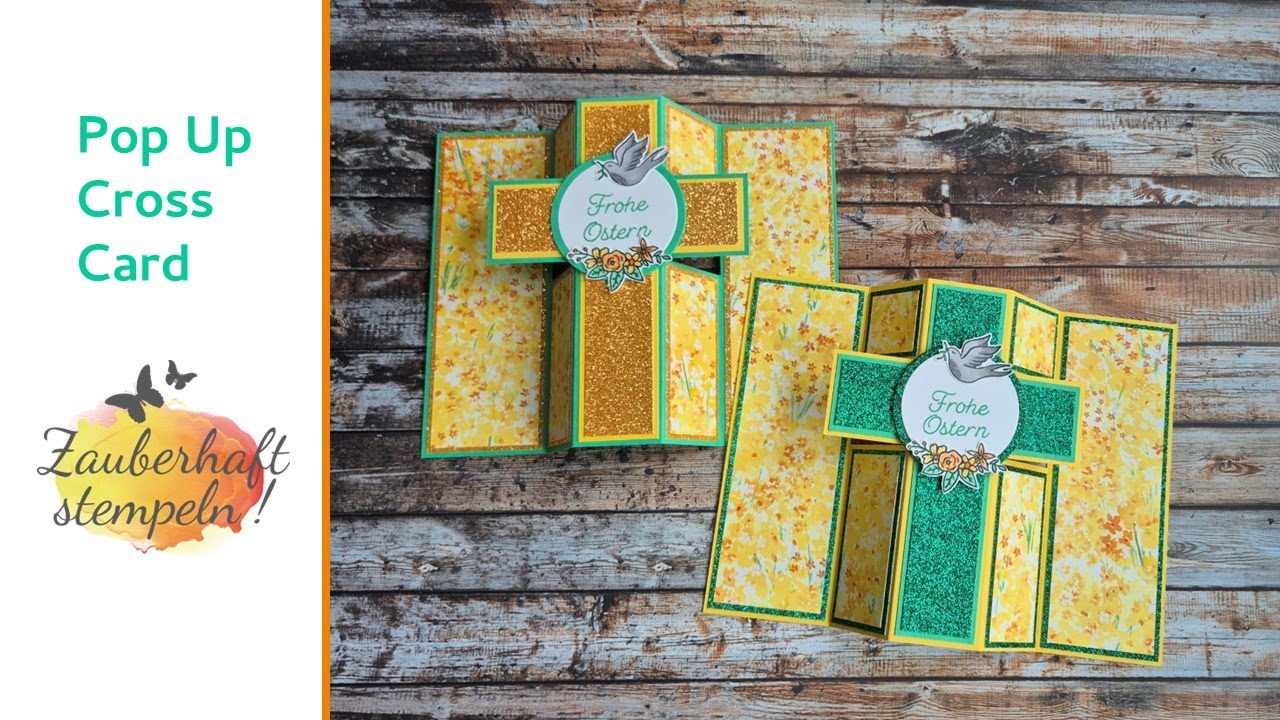 Pop Up Cross Card | Kommunion, Ostern, Konfirmation uvm | Kreuz-Pop Up ...