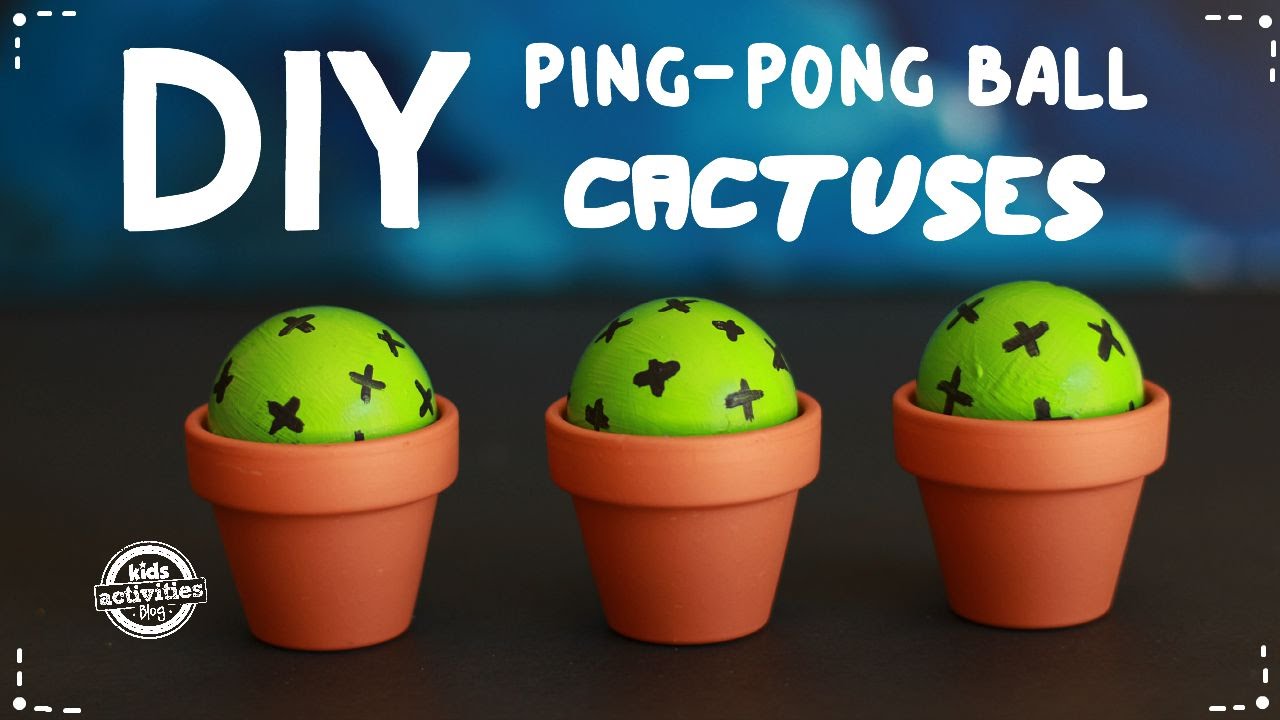 DIY Ping Pong Ball Cactuses - YouTube