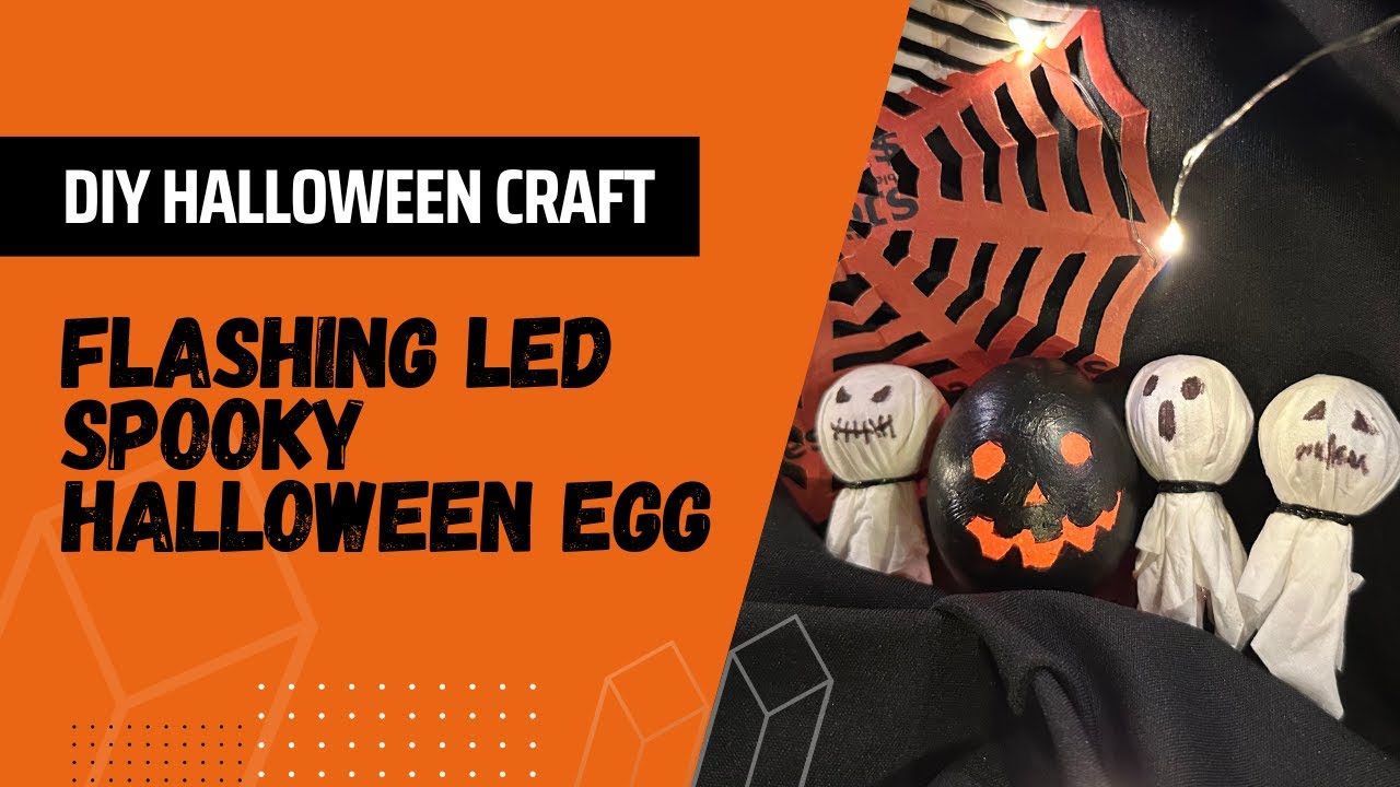 Easy Halloween craft | Simple craft | DIY flashing LED spooky Halloween ...