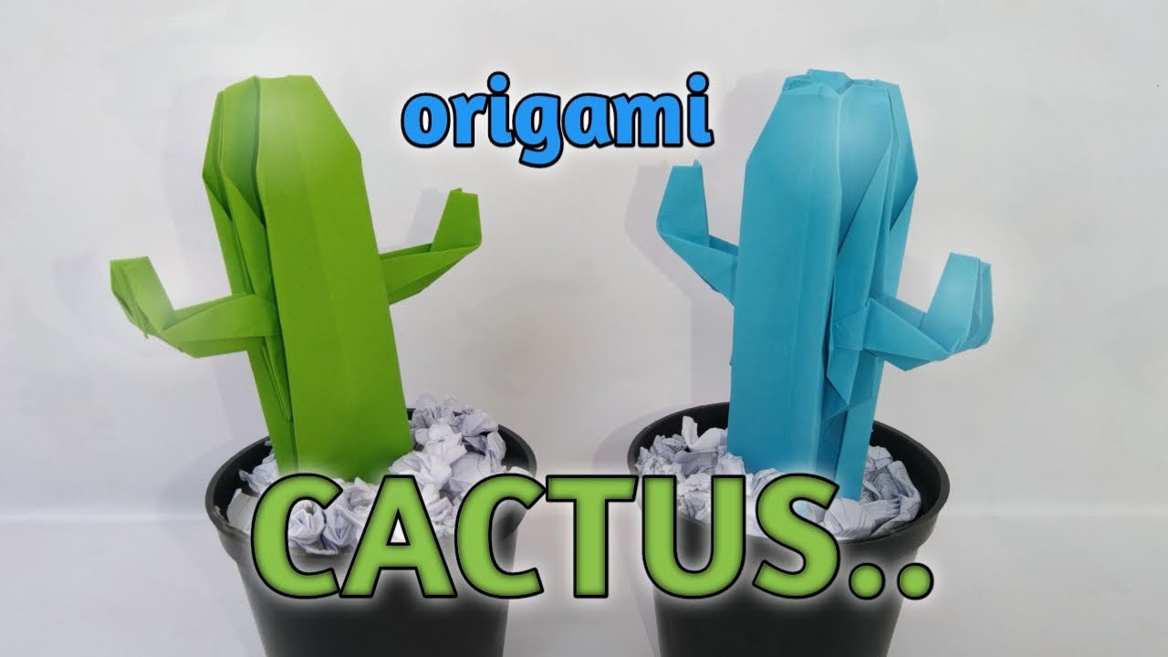 ORIGAMI CACTUS easy //how to make origami cactus simple and easy ...