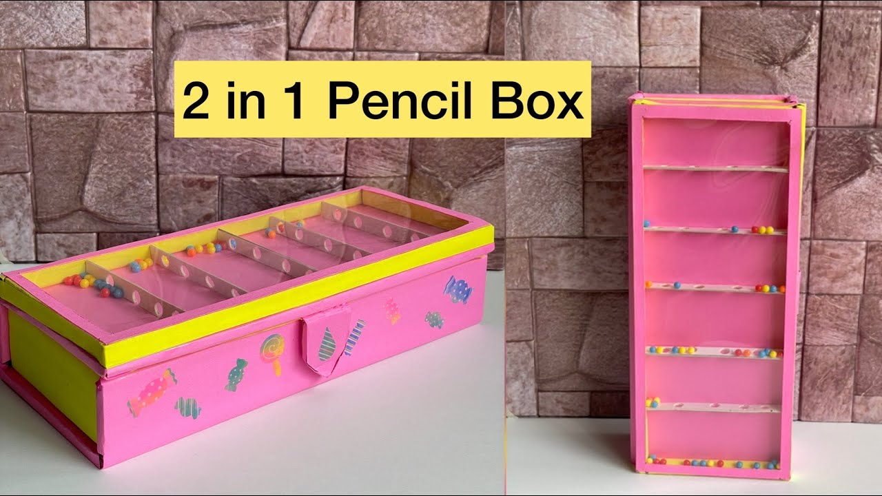 DIY 2 in 1 Magnetic Game Pencil Box | Handmade Toy Pencil Box | Back to ...