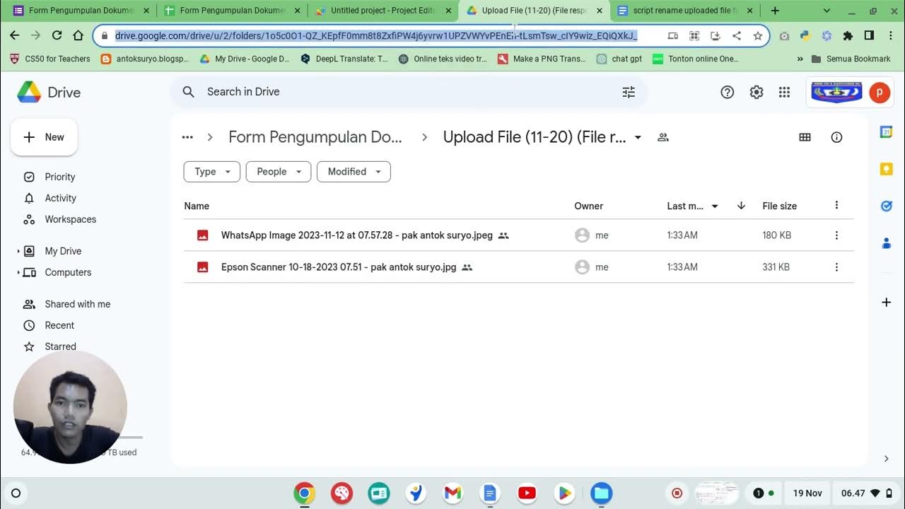 Automatic rename file from gform and google sheet - YouTube
