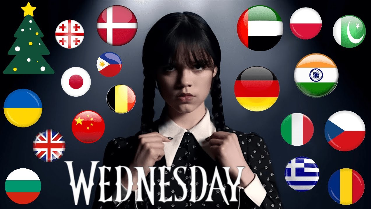 Wednesday Addams in different languages // Part II - YouTube