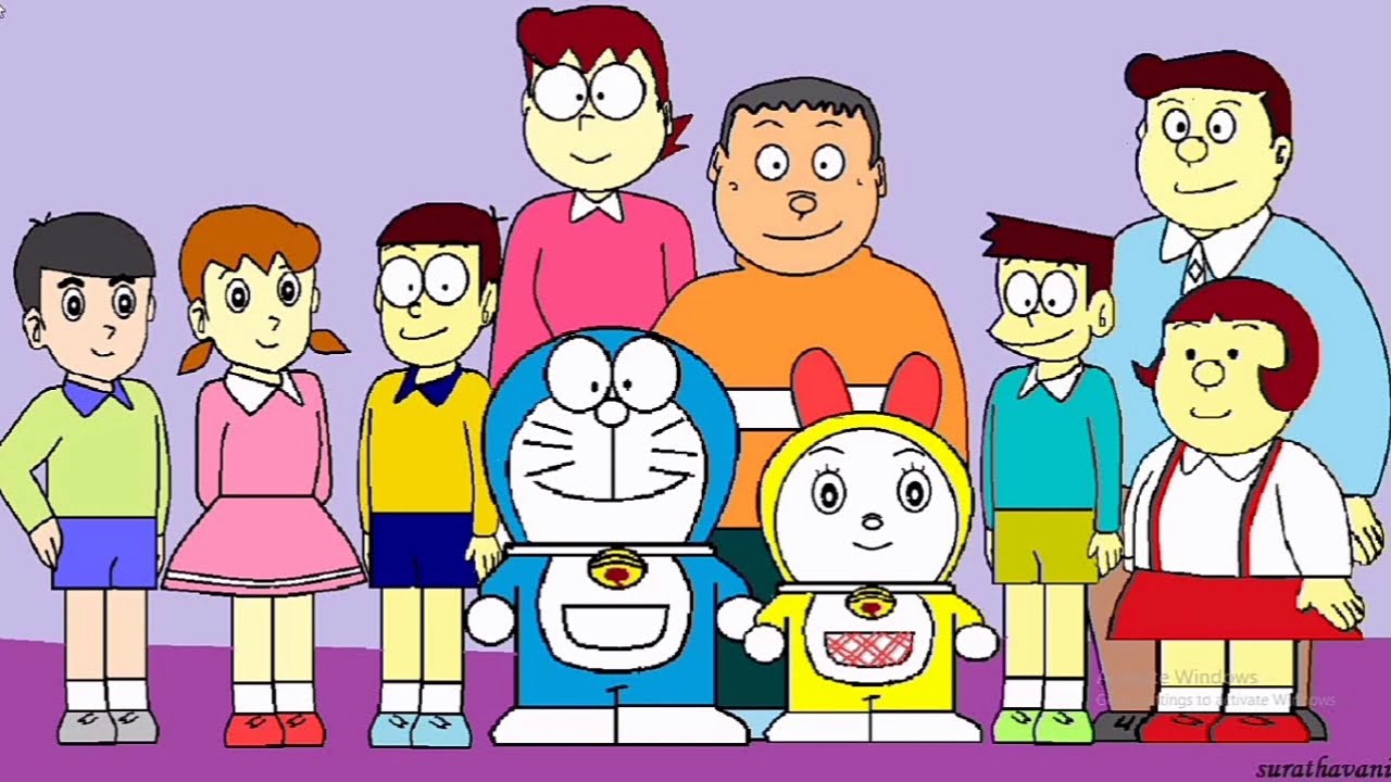 How to draw Doreamon part 4 in computer / Ms paint art tutorial ...