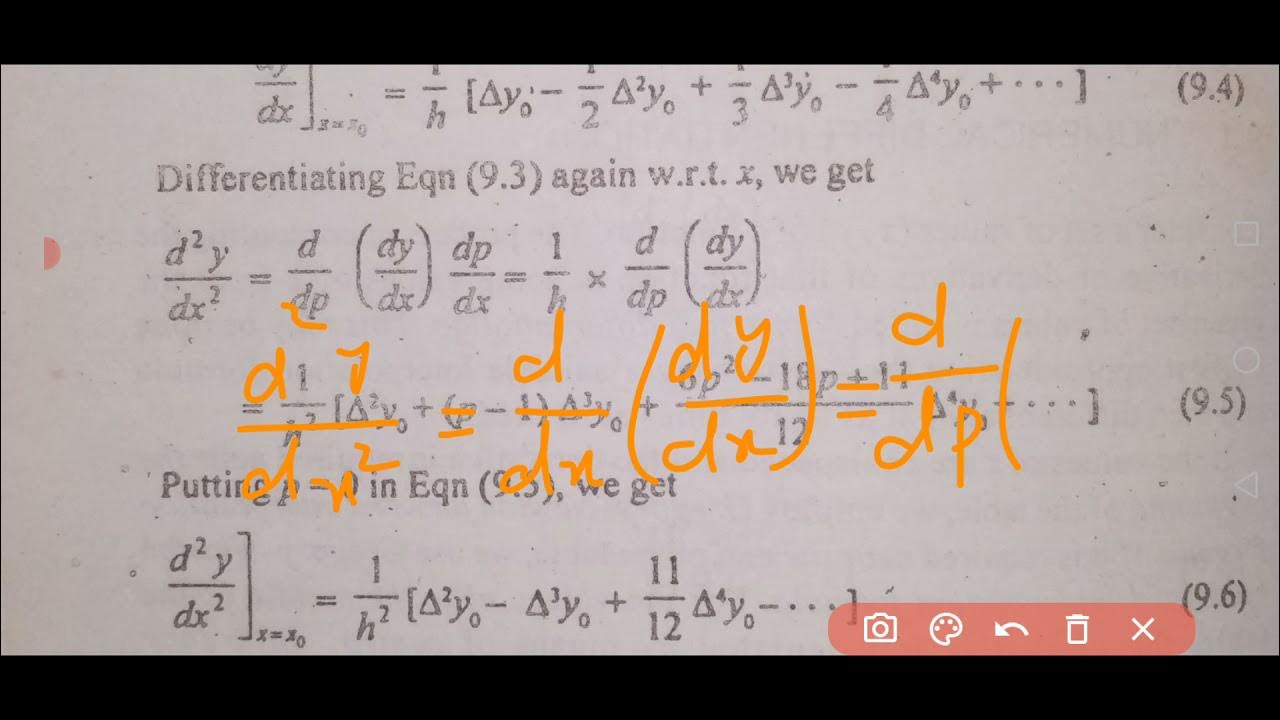 Derivative by Newton forward Interpolation Formula & by Newton Back ...