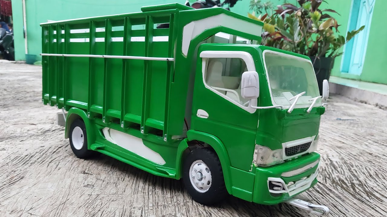 Truk Oleng Hijau Baru, Langsung di Unboxing Truk nya, Miniatur Truk ...