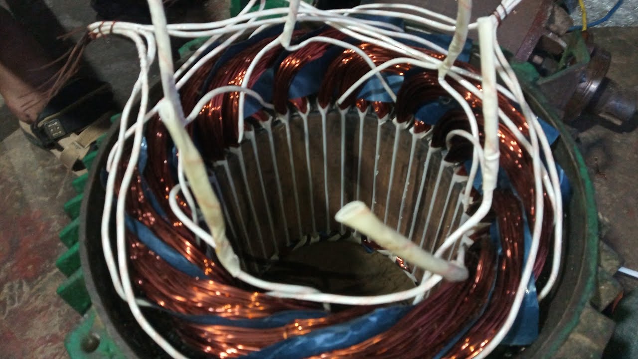 25 hp motor coil connection - YouTube