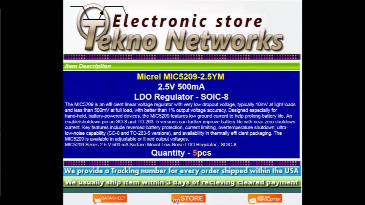 Micrel MIC5209 2 5YM - YouTube