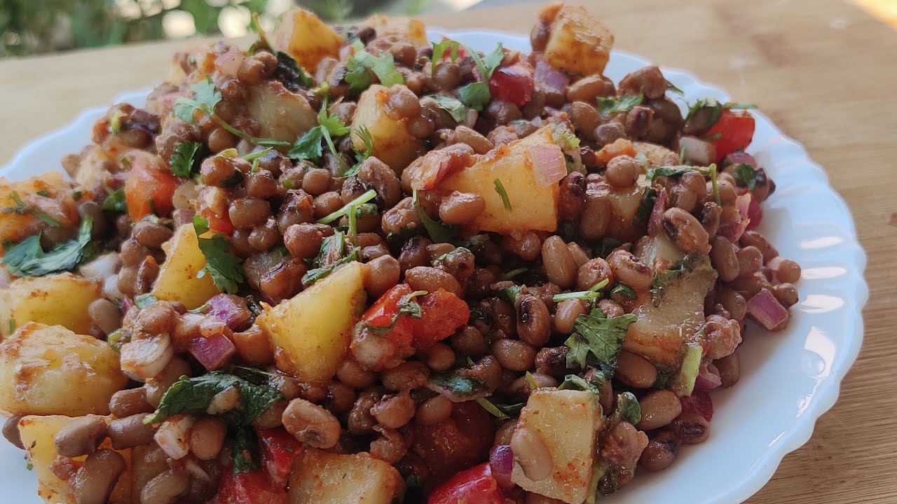 Healthy & delicious Lobia chat | Quick & Easy recipe | Black eyed peas ...