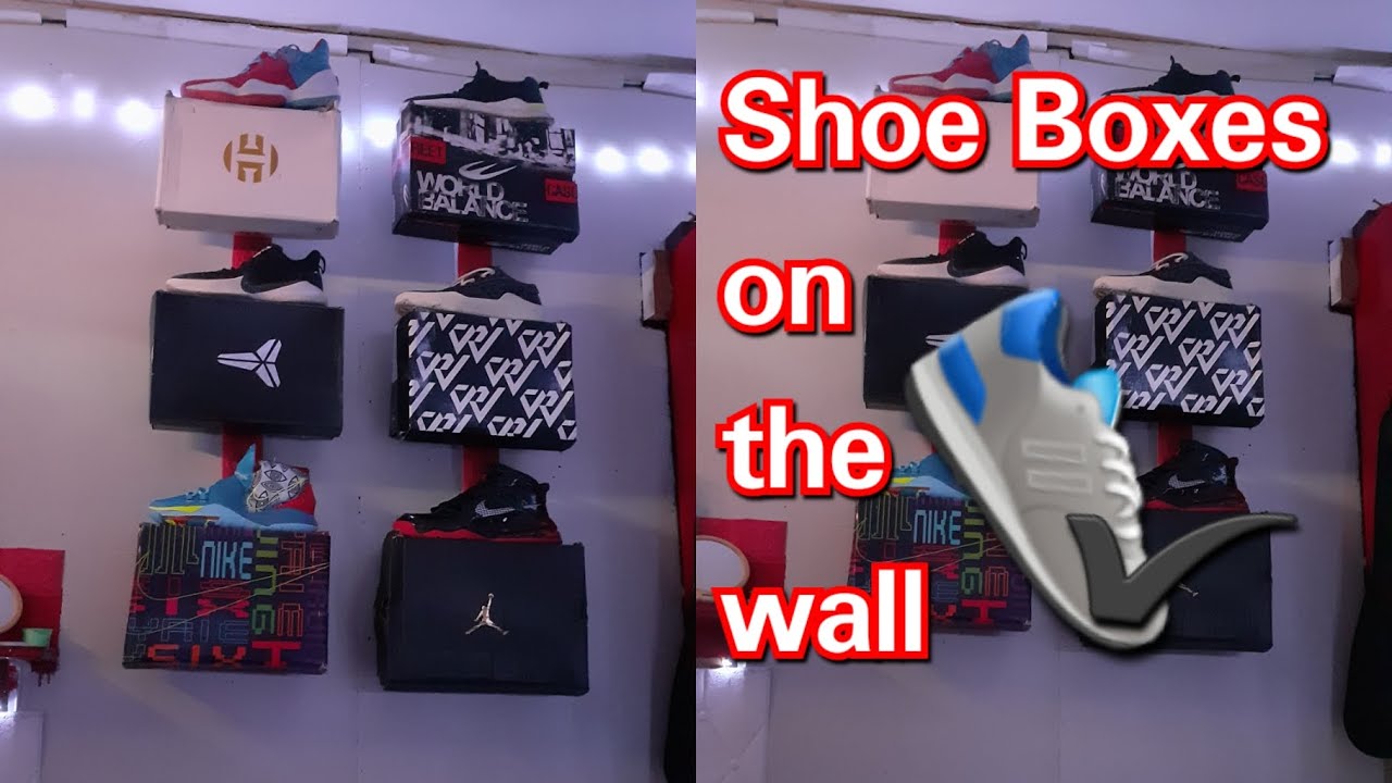 How to display Shoe Boxes on the wall | Room Makeover | Raze TV - YouTube