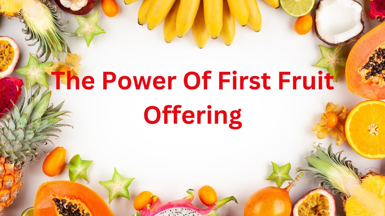 THE POWER OF FIRST FRUIT OFFERING YouTube THE POWER OF FIRST FRUIT OFFERING YouTube