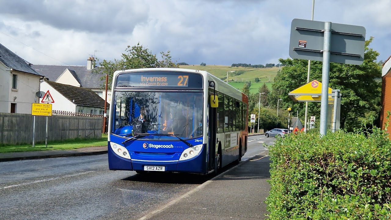 On board breaking down Stagecoach Highland Scania E300 28643 SV12AZR ...