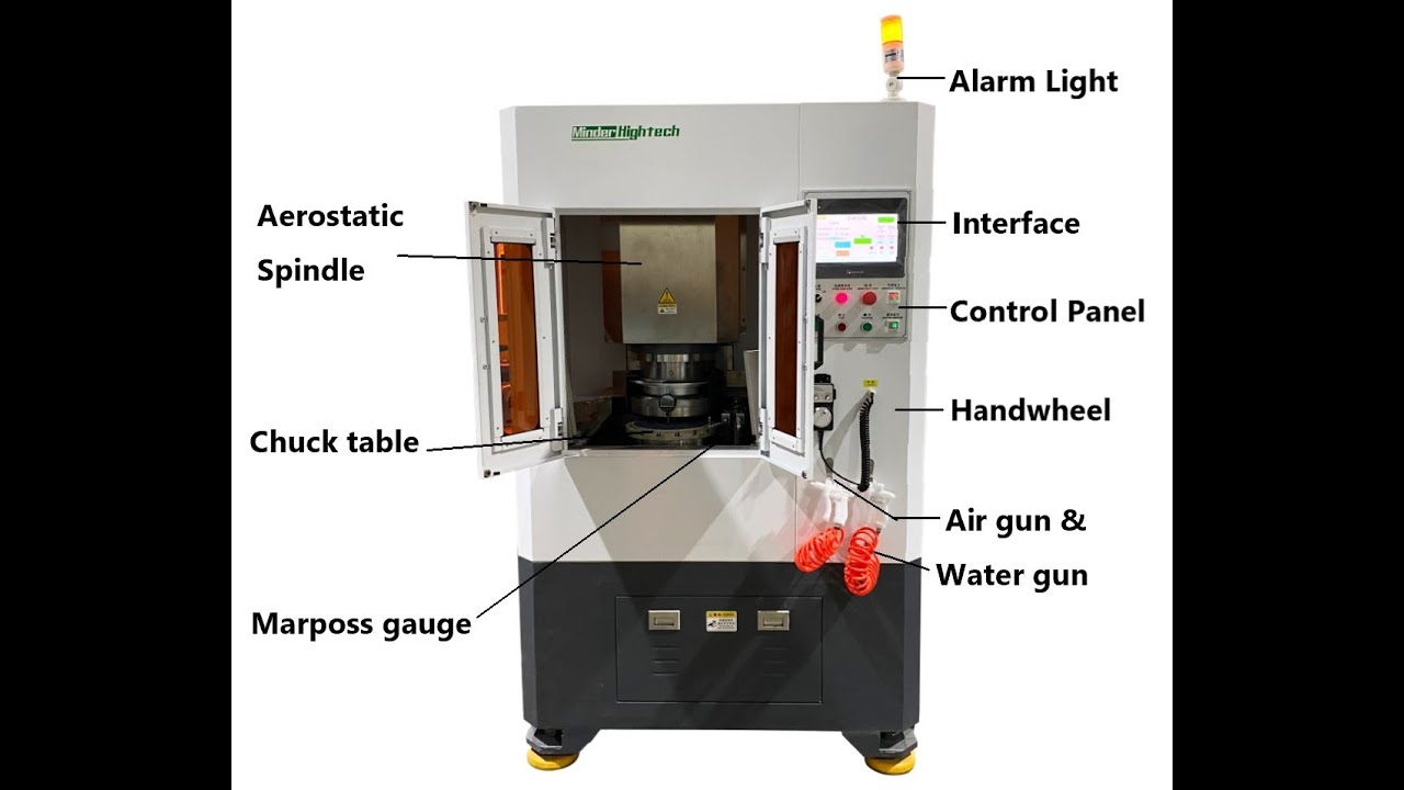 MDFD250HG wafer back grinder operation - YouTube