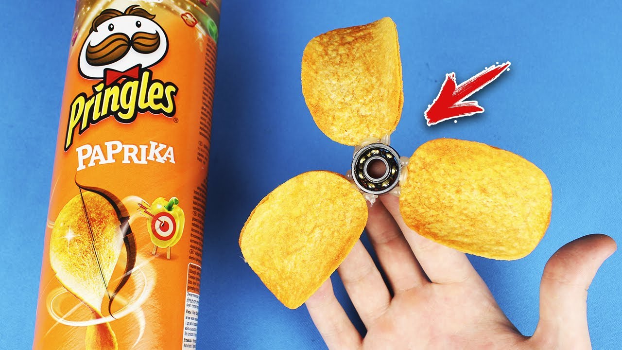 How To Make A Pringles chips Fidget Spinner - Amazing Spinner Toys For ...