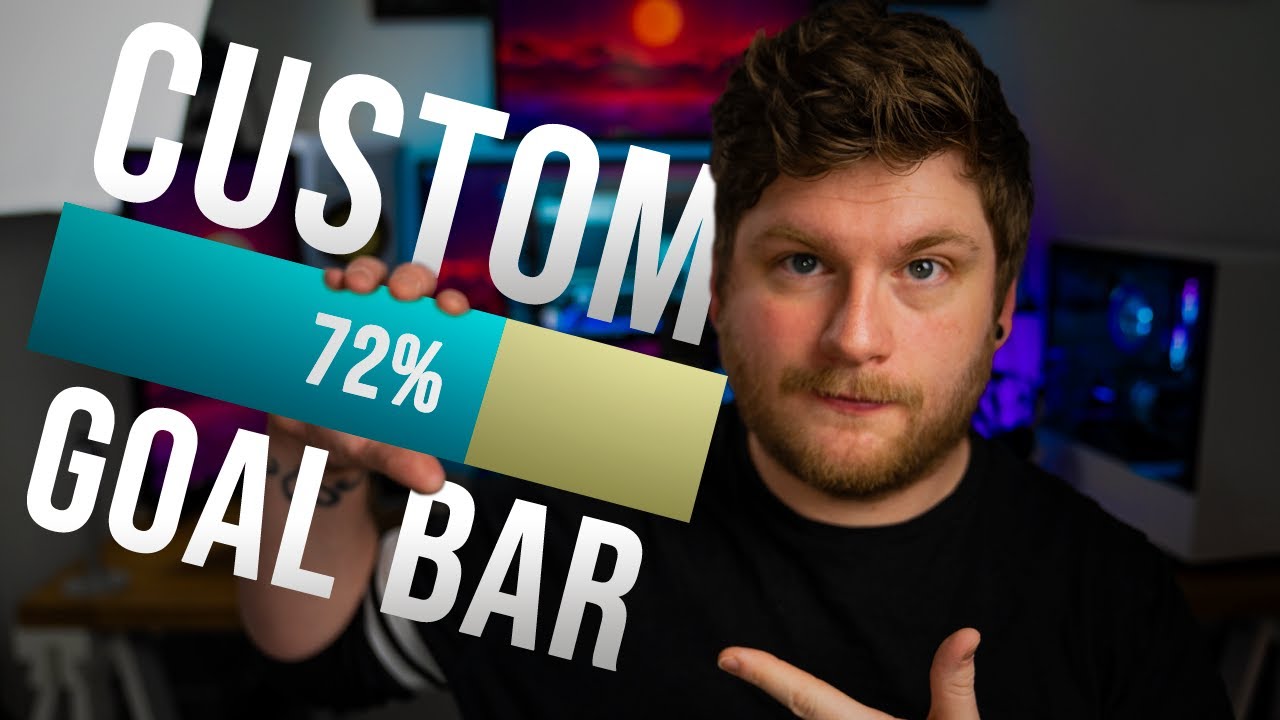 FREE Minimalist Goal Bar for your stream - YouTube