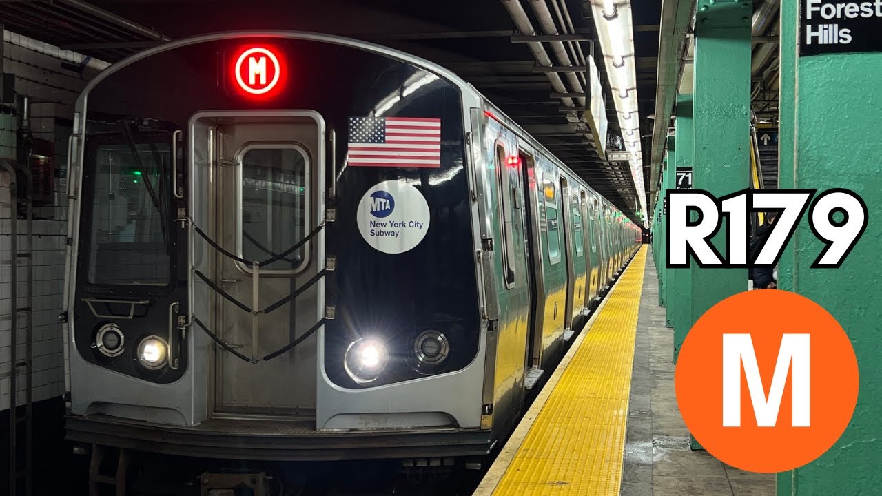 IND, BMT: R179 (M) train action first week in service - YouTube