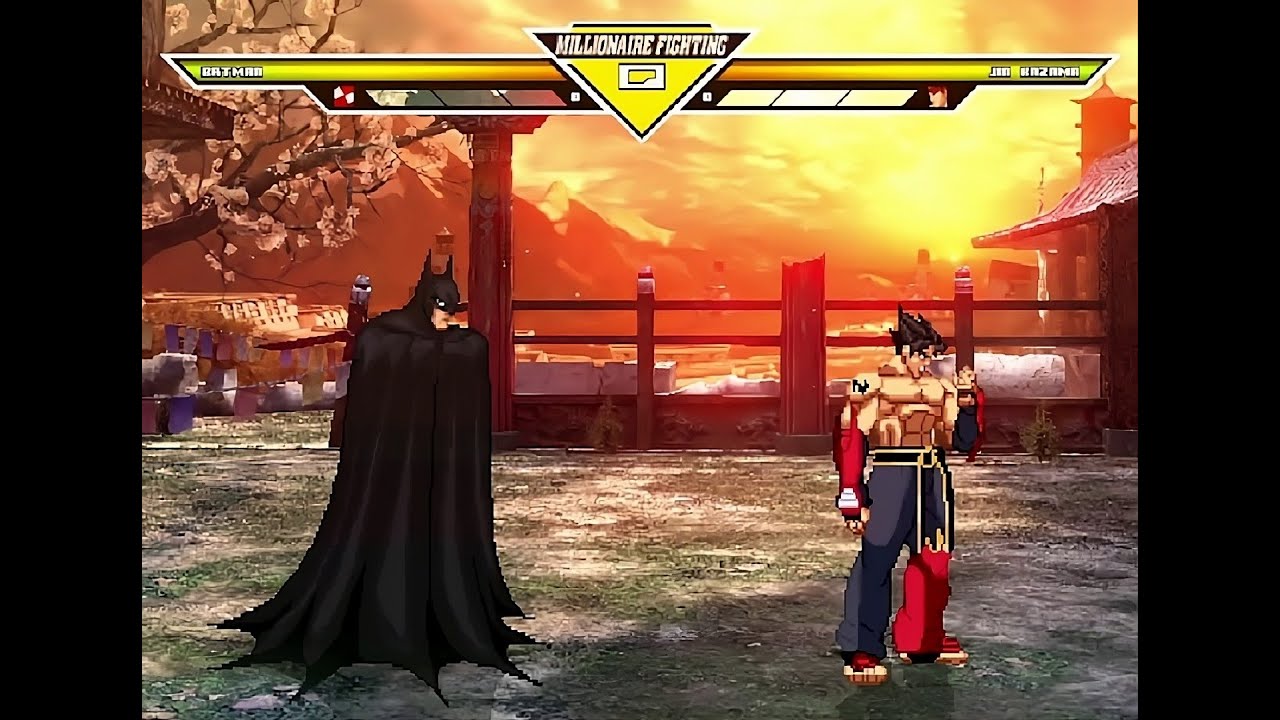 MUGEN Batman And Spider-Man (Me) Vs Jin Kazama And Ryu Pots - YouTube