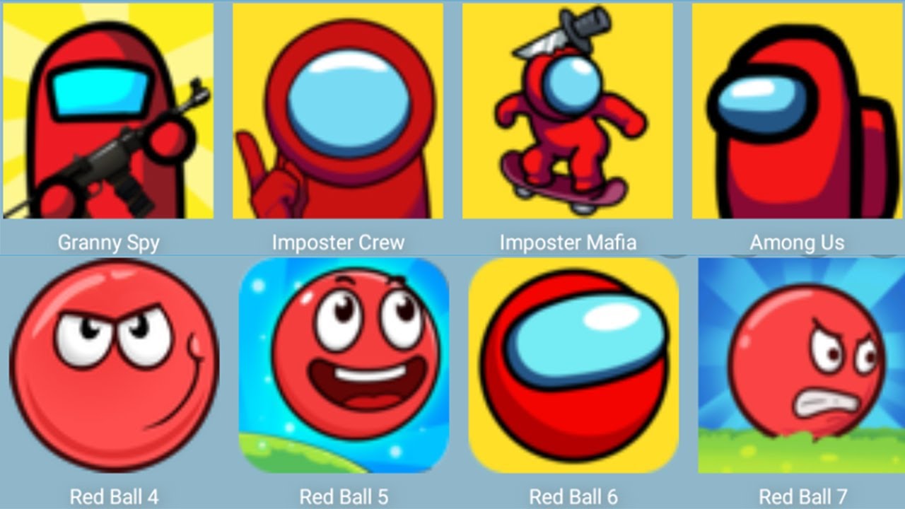 ЭВОЛЮЦИЯ - Red Ball 4,Among Us,Granny Spy,Imposter Crew,Impostor Mafia ...