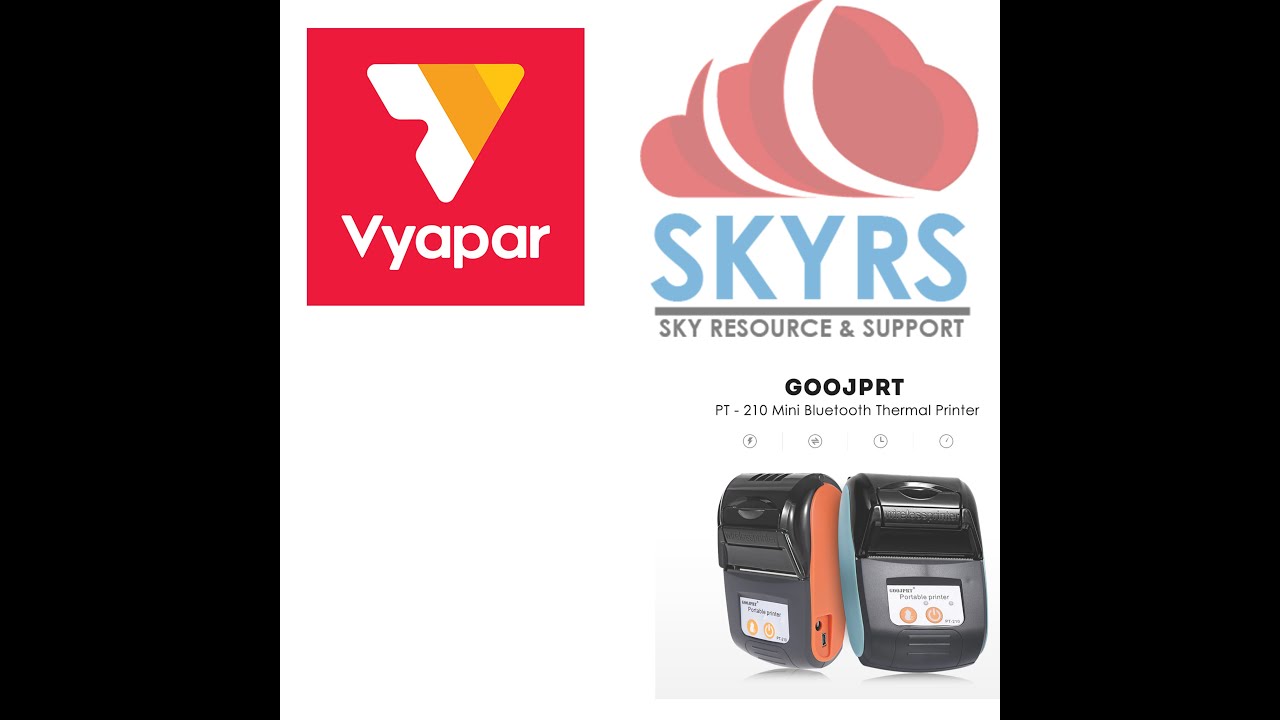 vyapar pos billing app pos adding goojprt Pt210 Bluetooth thermal ...