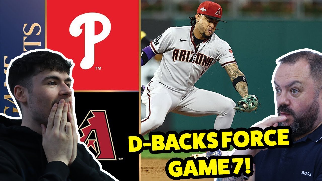 British Father and Son React! Phillies vs. D-backs NLCS Game 6 ...