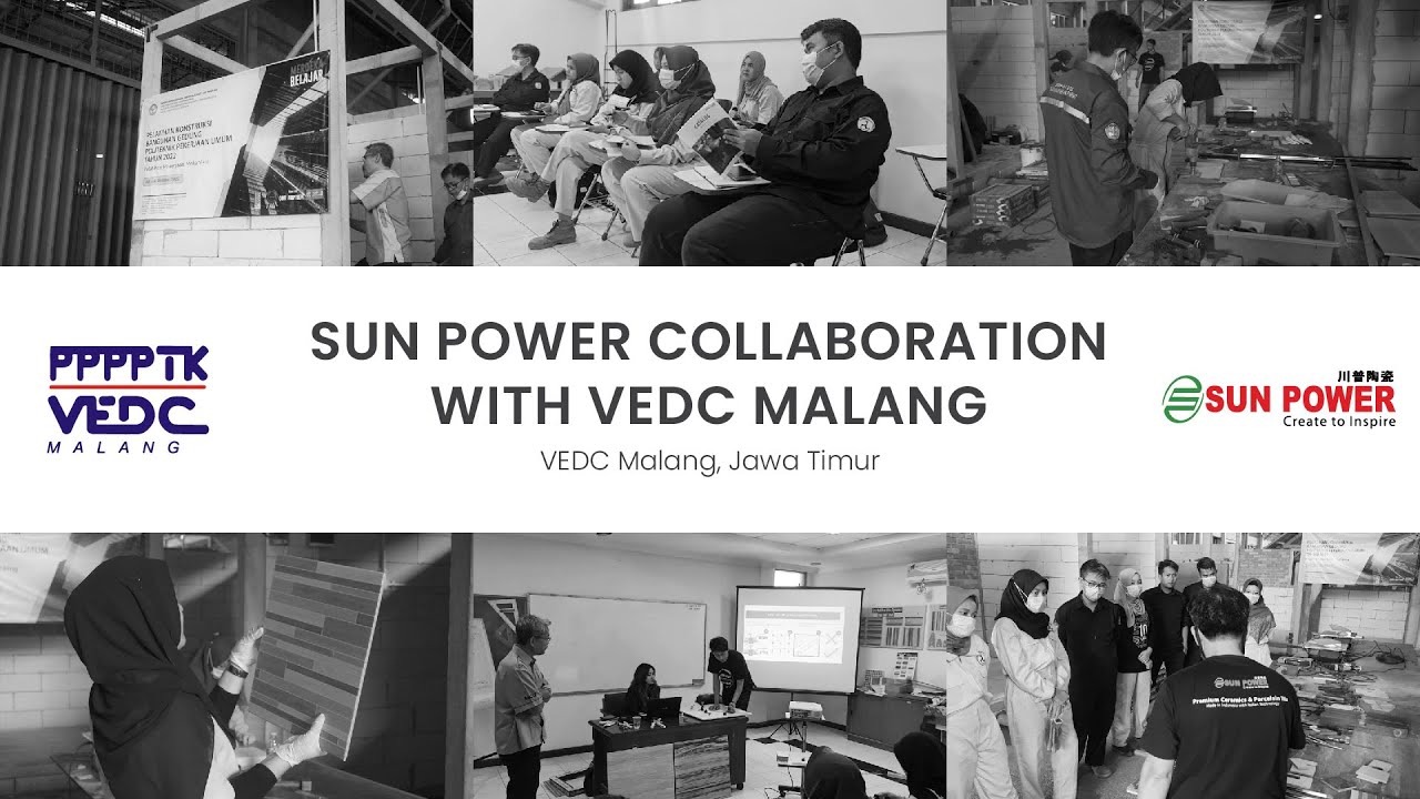 Collaboration | Pelatihan Konstuksi Bangunan - VEDC Malang | Sun Power Ceramics - YouTube