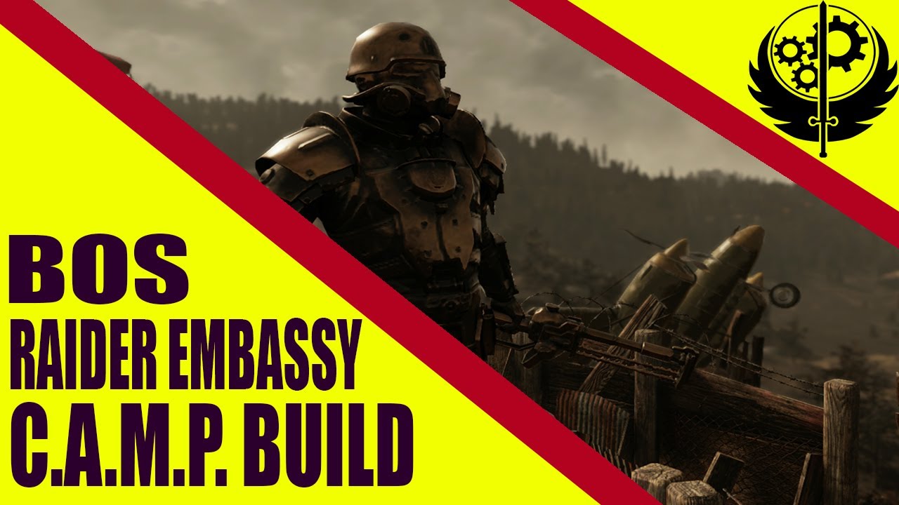 Fallout 76: BOS Raider Embassy Camp Build - YouTube