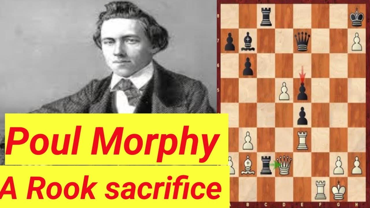 Morphy sacrifice.Morphy chess game .morphy announced the 4 moves to ...