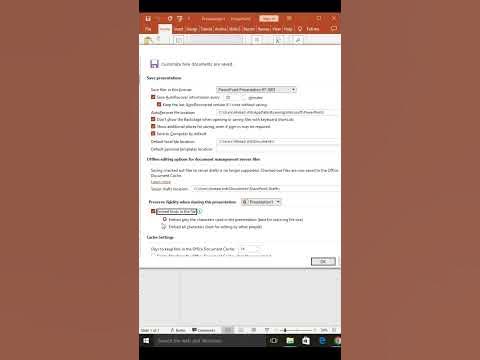 How to change setting save presentations in MS Power point - YouTube