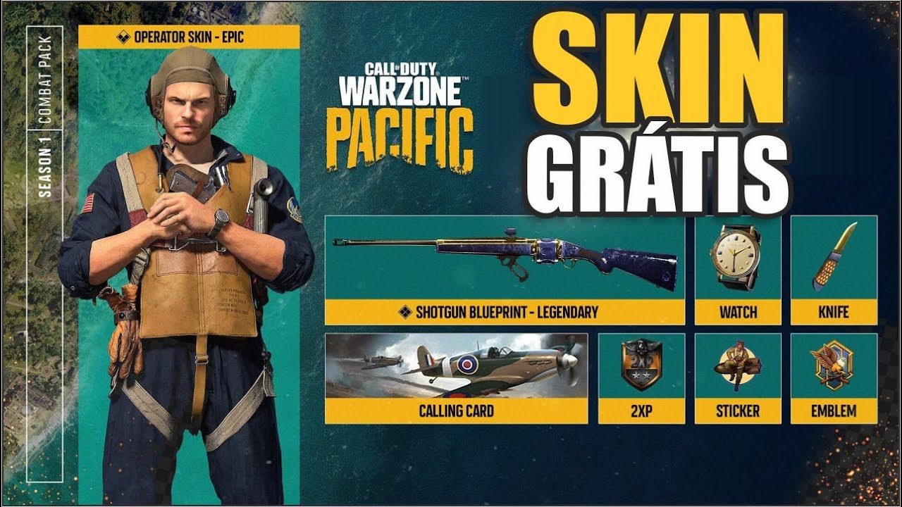 PACOTE de SKIN GRÁTIS - Cod WARZONE - YouTube