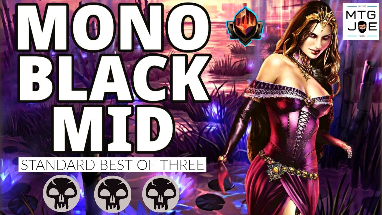 Standard Mono Black Midrange | Mythic MTG Arena Gameplay - YouTube