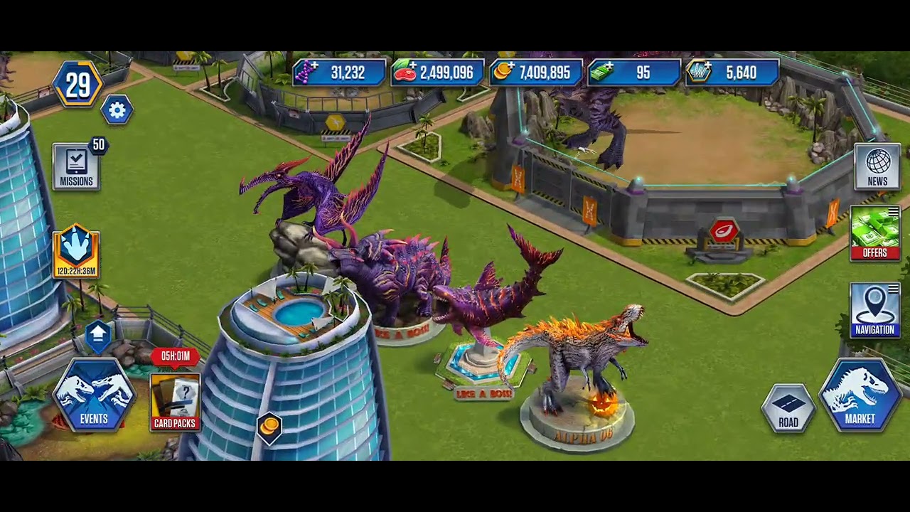 Jurassic world part 2 ( i got omega 09!!! comment like subscribe) - YouTube