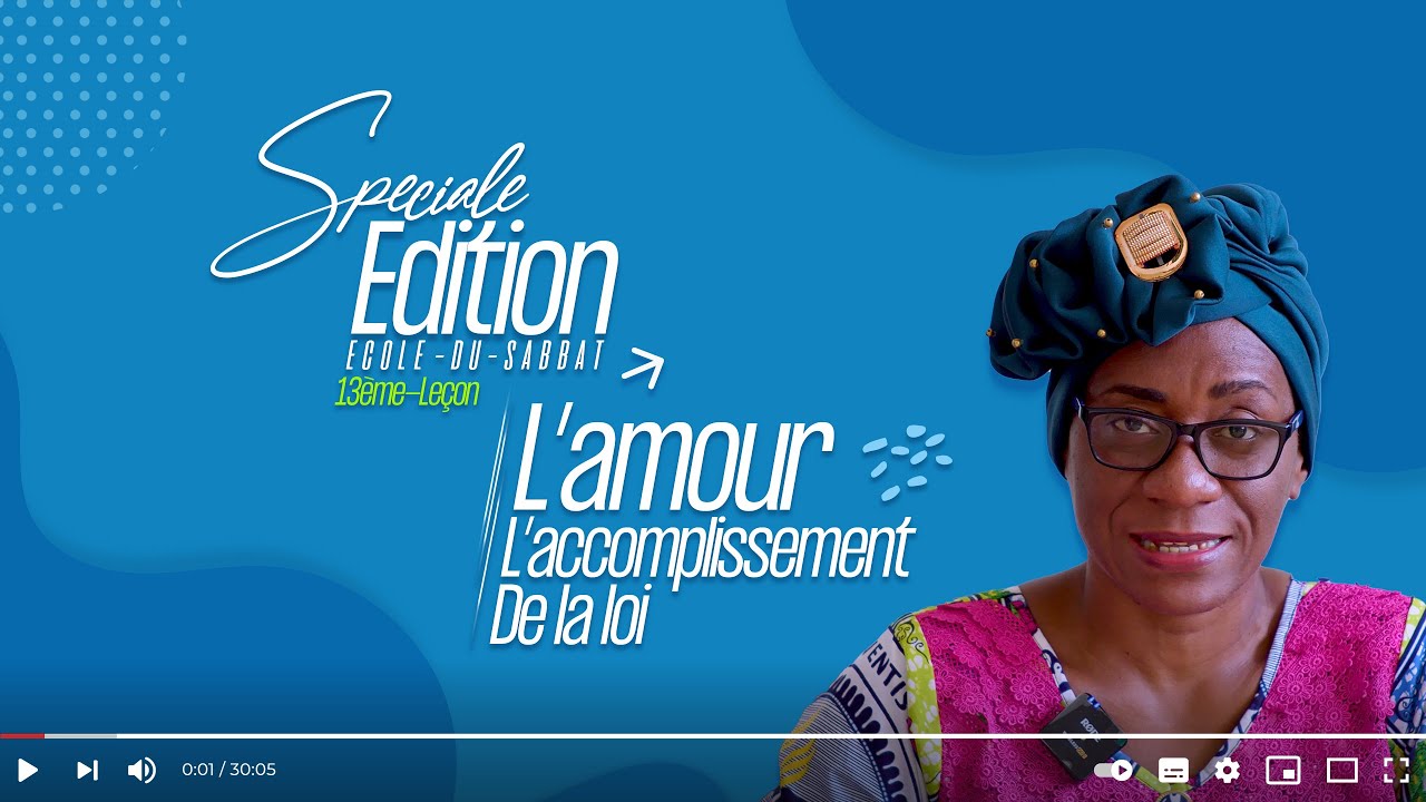 1ER TRIMESTRE 2025 ETUDE DE l'ECOLE DU SABBAT EDS LECON 13 - YouTube