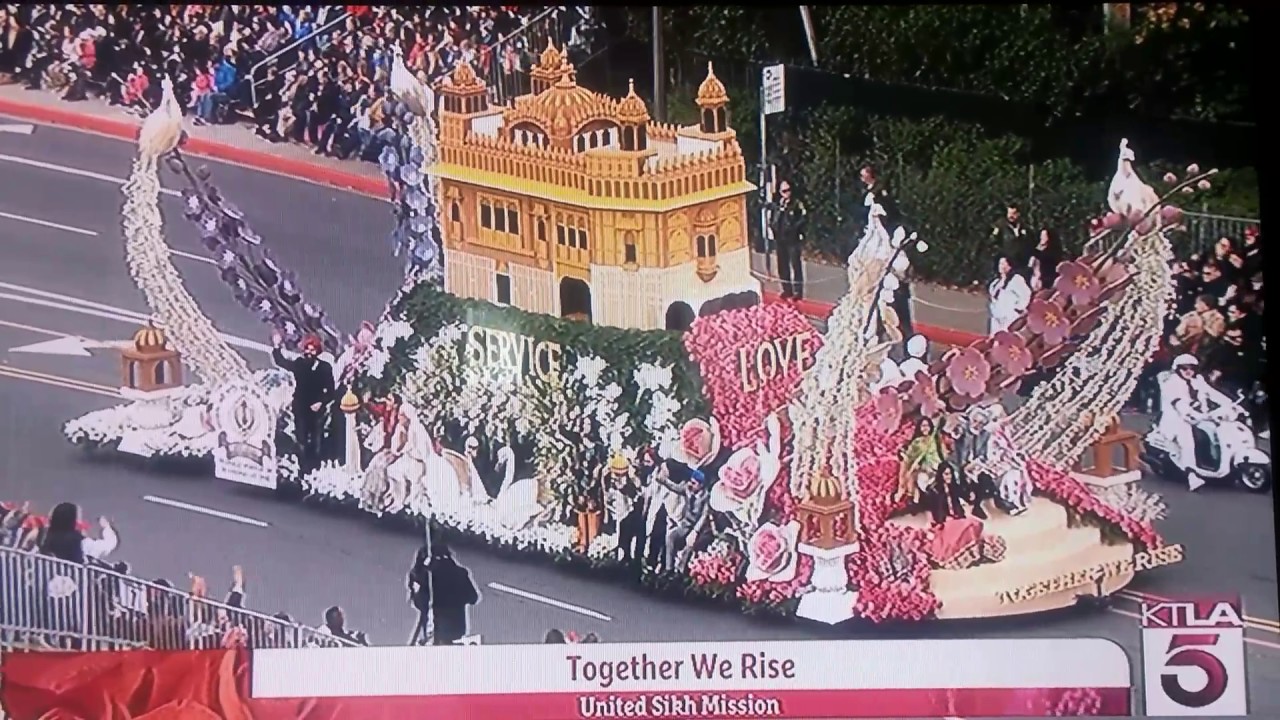 Indian sikh float in the 2017 rose parade - YouTube