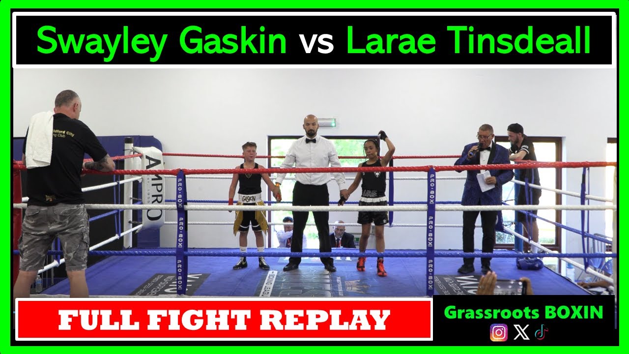 Swayley Gaskin vs Larae Tinsdeall - FULL FIGHT - Epsom Boxing Academy ...