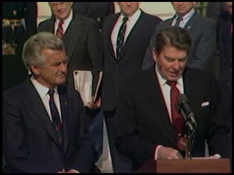 President Reagan's Meetings with Prime Minister Hawke of Australia on ...