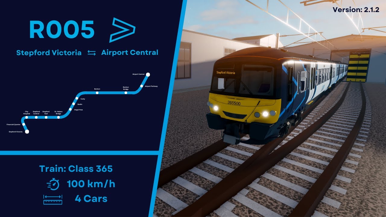 [V2.1] | R005 (Stepford Victoria - Airport Central) | Class 365 ...