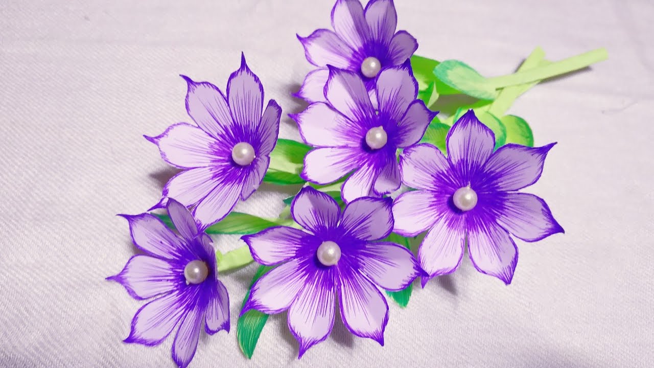 A4 mal nirmana / how to make beautiful paper flowers / paper flowers ...