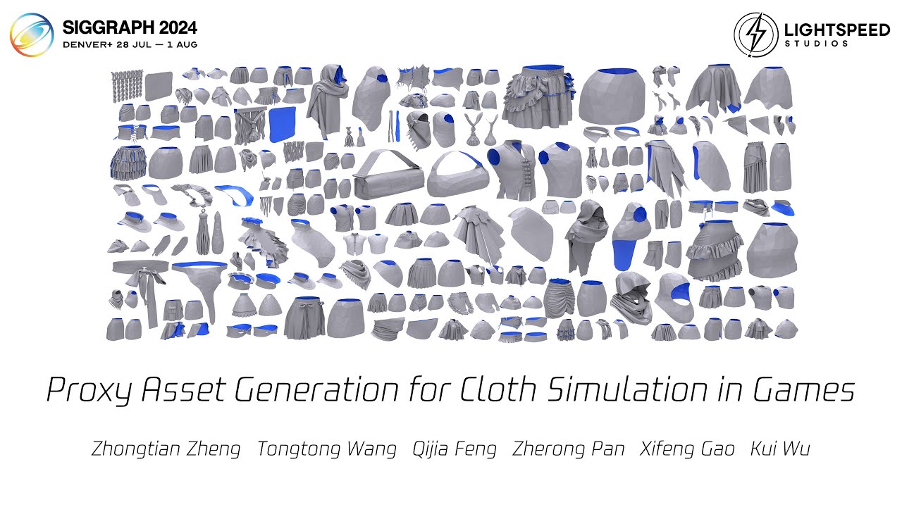 [Siggraph 2024] Proxy Asset Generation for Cloth Simulation in Games - YouTube